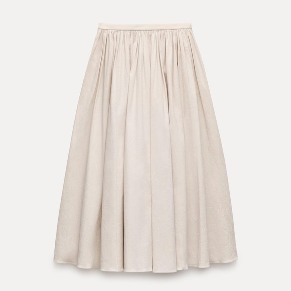 Zara | Skirts | Zara Ruffly Waist Skirt Zw Collection | Poshmark